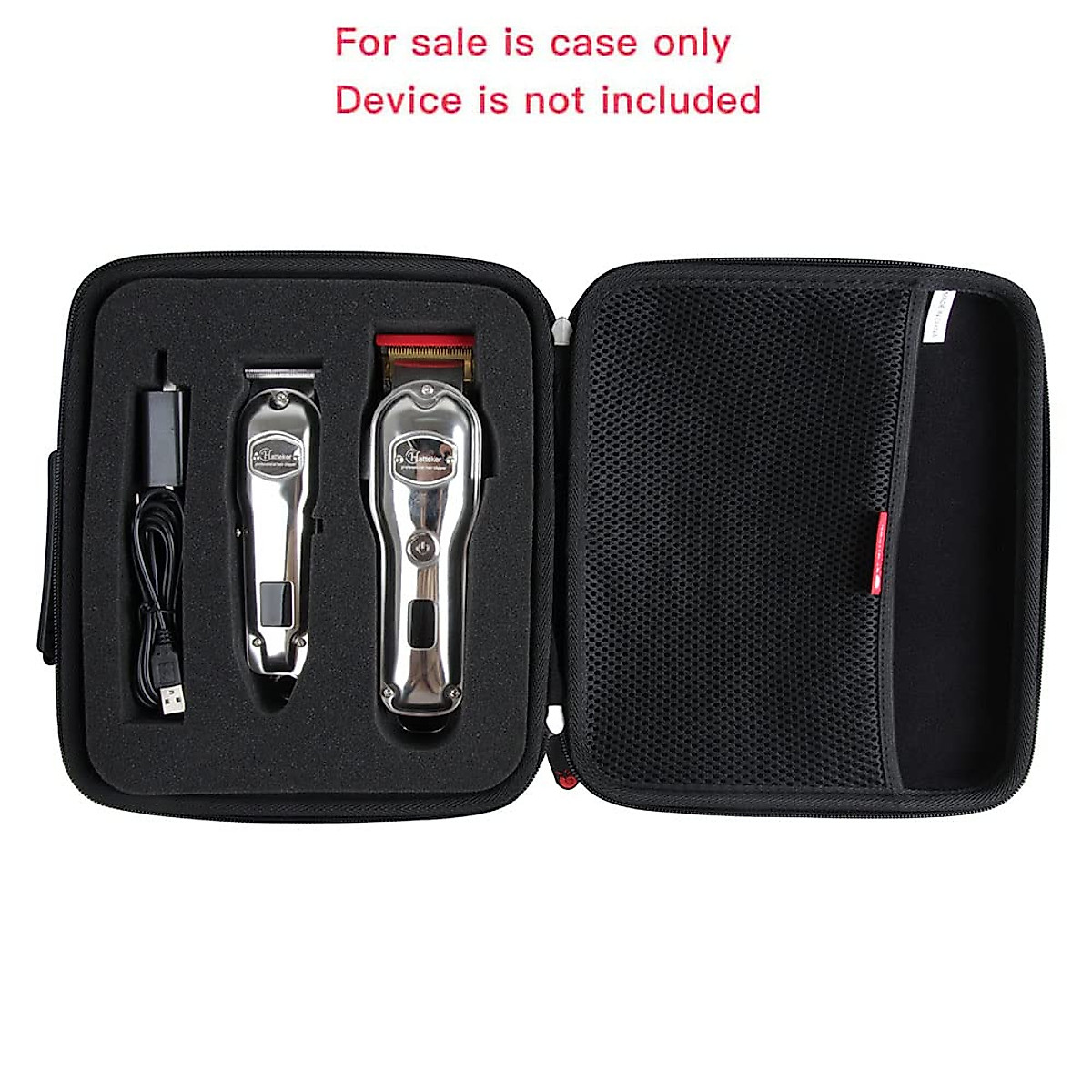 Hermitshell Hard Travel Case for Hatteker Hair Clipper Men IPX7 Waterproof Cordless Barber Clipper for Hair Cutting Kit + T-Blade Trimmer Beard Trimmer