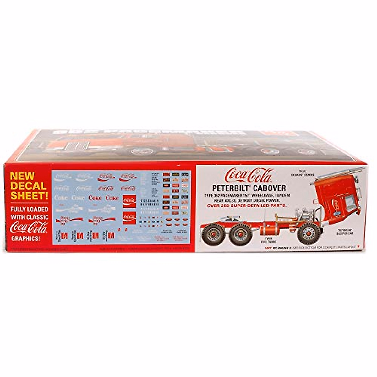 AMT Peterbuilt 352 Pacemaker Cabover (Coca Cola) 1:25 Scale Model Kit (AMT1090)