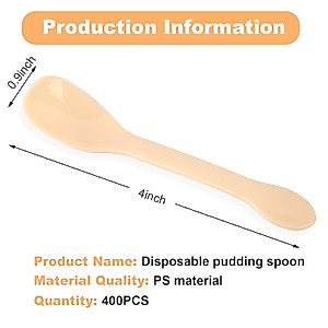 Mini Ice Cream Dessert Taster Spoons Multi Colors Disposable Plastic Tasting Spoons for Ice Cream, Yogurt