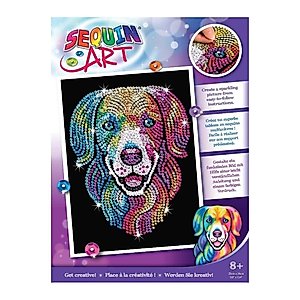 Sequin Art 2103 Harlequin Hound Labrador Retriever Craft Kit from the Purple Range 25 x 34cm