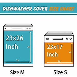 Greture Seaside View Kitchen Dishwasher Front Cover Magnetic Sticker, Refrigerator Panel Decal, Kitchen Utensils Sticker Decoration 23W x 26H Inch