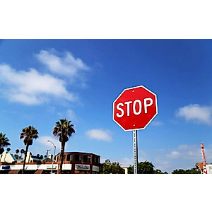 Stop Sign, Street Traffic Warning Reflective Signs, 12"x 12" Octagon Rust Free Aluminum Sign, UV Protected, Weather/Fade Resistant, Indoor/Outdoor Use