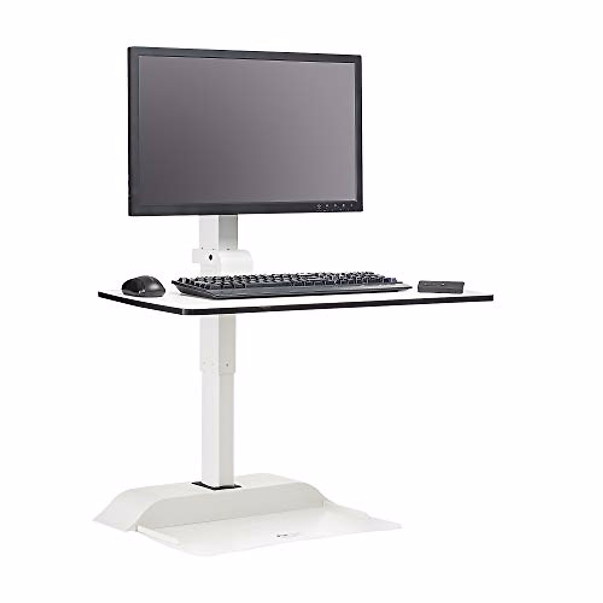 Safco Products 2192WH Soar Electric Sit/Stand Desk Converter, Single Monitor Mount, White