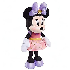 Disney Junior Minnie Mouse 8-Inch Small Stars Minnie Mouse Plushie Stuffed Animal, Pink