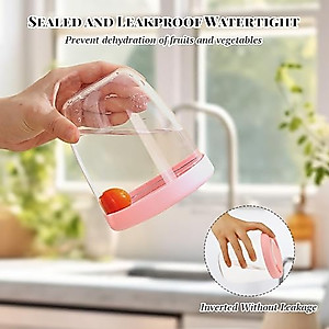 Salad Container for Lunch with Fork, Fruit cups with Lid and Handle, Fruit Storage Containers for Fridge Keep Fresh, 22 oz Food Storage Container Set BPA-Free for Kitchen, Office, Party, Camping