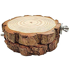 DKJN Wood Bird Perches for Cage Bird Perch,Wooden Parrot Platform for Bird Cages (4-4.7inch)