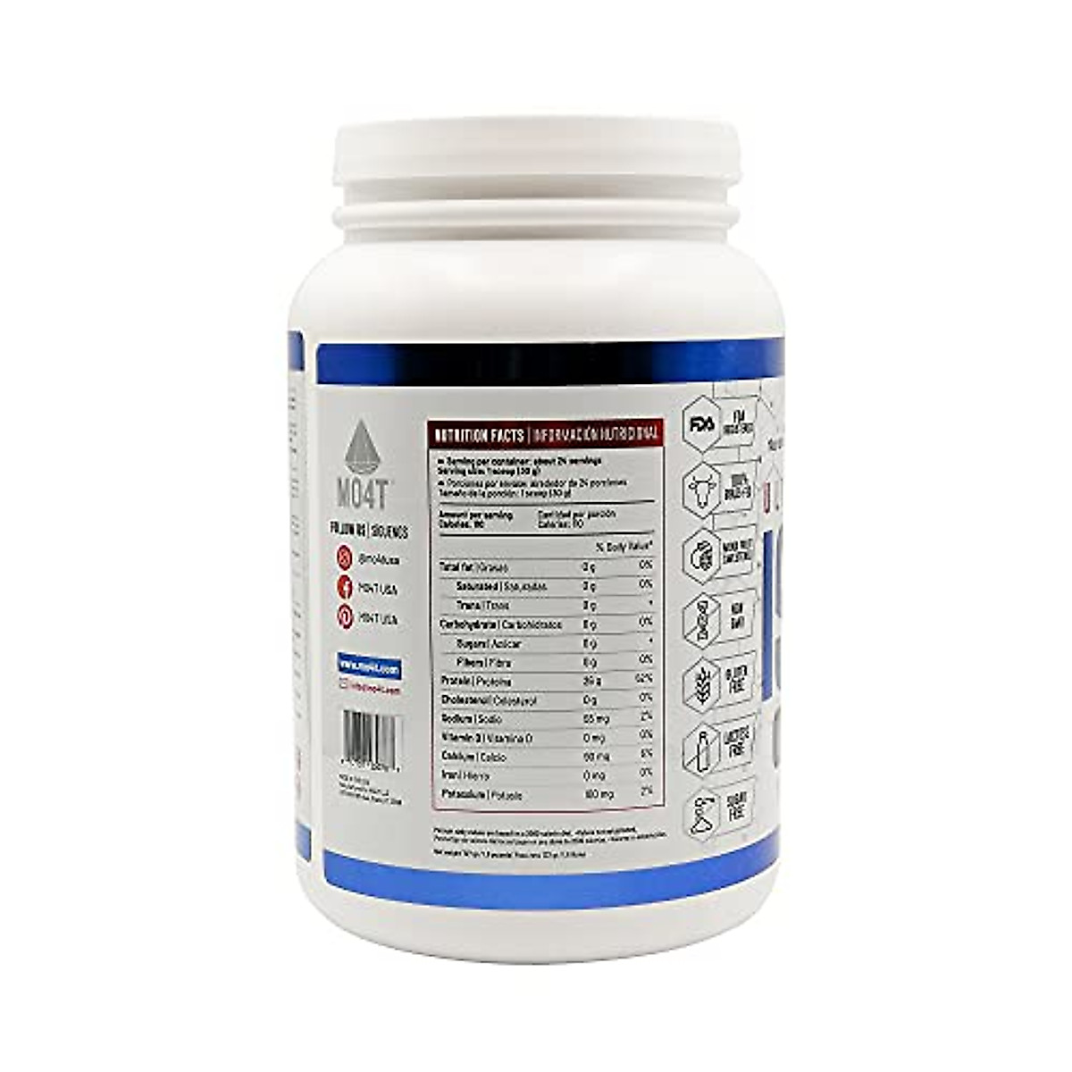 MOMOF4TRANSFORM MO4T ISO26 Whey Protein Isolate Powder with 26 Grams of Protein, Smores 1.6 Pound 25.6 Ounce