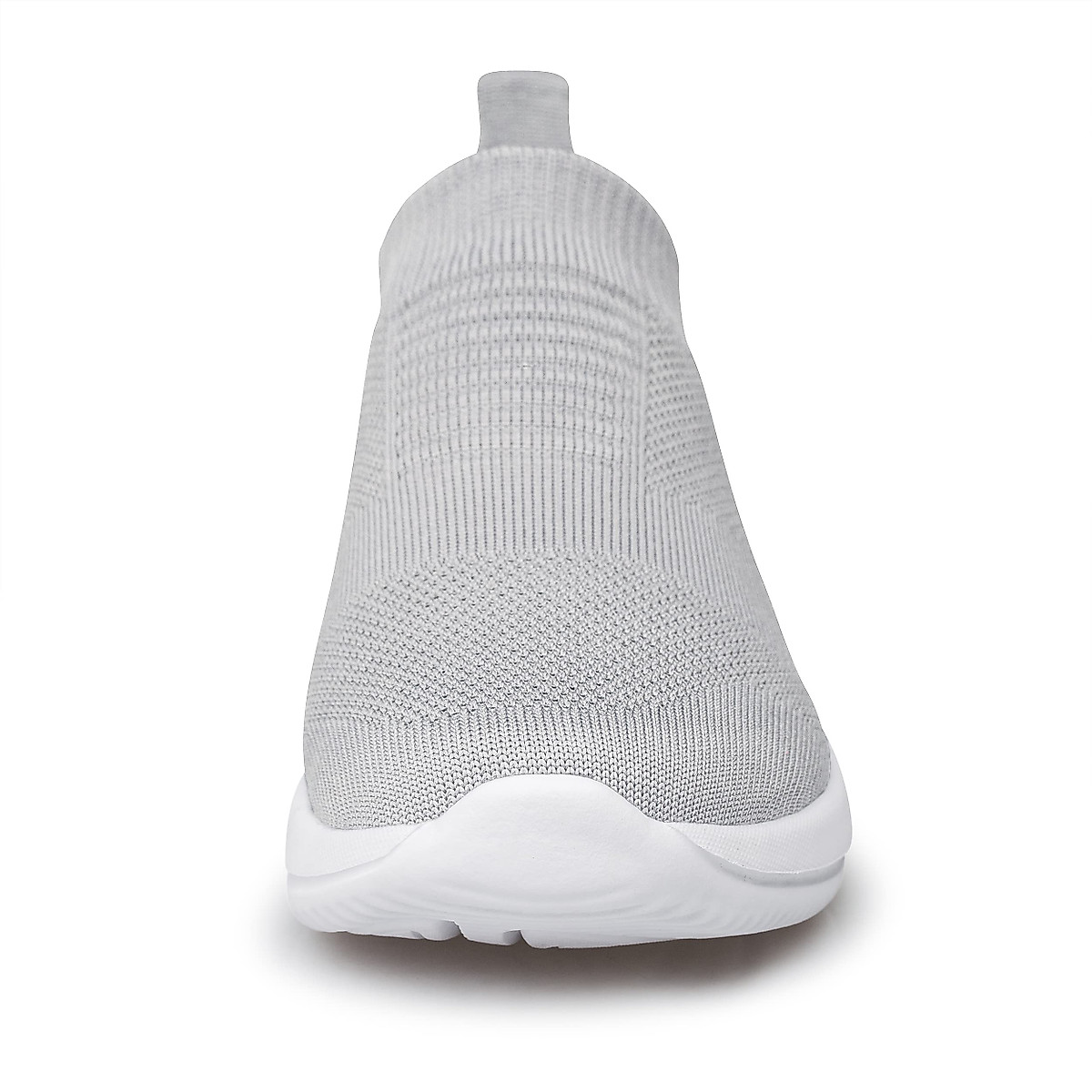 vibdiv Slip on Sock Sneakers Shoes for Wome Walking Shoes Comfortable for Jogging Work Gary 5 Light Gray White