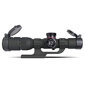Monstrum G2 1-4x24 First Focal Plane FFP Rifle Scope | ZR300 H-Series Offset Scope Mount | Bundle