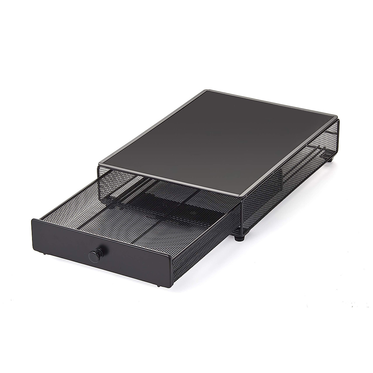 Nifty Appliance Rolling Drawer – White Open Mesh, Office or Home Kitchen Counter Organizer, Non-Slip Mat Top for Coffee Maker, Stand Mixer, Blender, Toaster