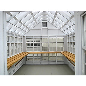 Little Cottage Co. 8x12 Colonial Gable Greenhouse - Wood DIY Kit for Garden, Backyard, Lawn