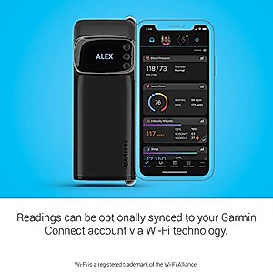 Garmin Index™ BPM, Smart Blood Pressure Monitor, FDA-Cleared Medical Device, Easy-to-Use with Built-in Display