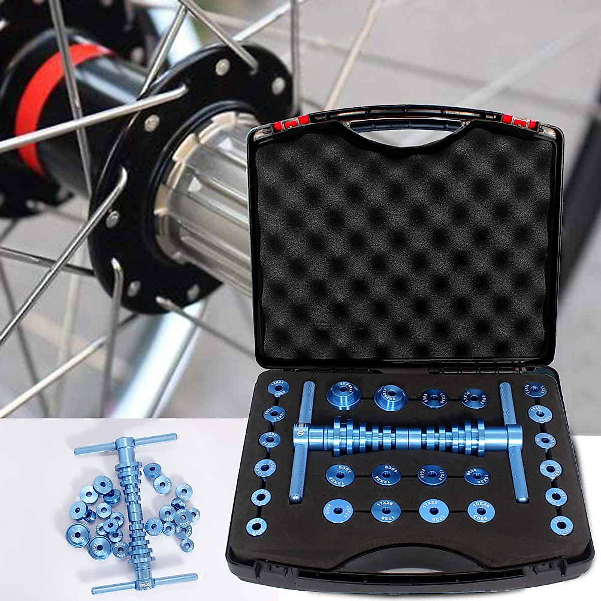 Bicycle Bearing Press Set, Drift Bike Tool Kit Set, Turning Point for Wheels Hub Universal Cycle Bearing Press Set, Nice Tools for Bicycle Repair