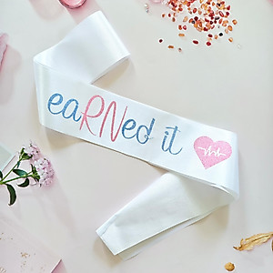 Magnusson's Garden Nurse Graduation Party Sash, Earned It RN Nursing School Graduate Gift for Her, Senior Class of 2024 Sash, Congrats Grad Decorations