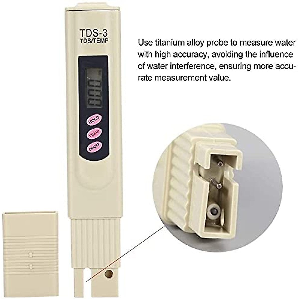 YUESFZ Precise Portable TDS Measurement Probe Test Pen Water Quality Tester Testing Equipment for Drinking Water Aquariums Practical Water Quality Detector