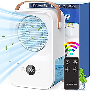 Portable Air Conditioner With Remote Control, AOYMJRS Evaporative Air Cooler, Personal Mini Air Cooler With 4 Wind Speeds Desktop Cooling Fan For For Home Room Camping Car Office