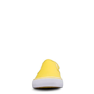 Lugz Women's Clipper Classic Slip-on Fashion Sneaker, Yellow/White, 7, M