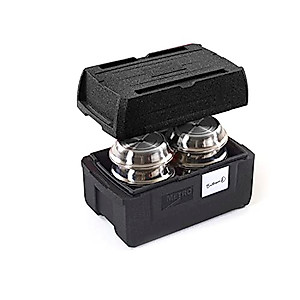 Metro MightyLite ML180XL Cooler and Top Load Food Carrier with Extra Capacity Lid, 5 Pan Capacity (Black)