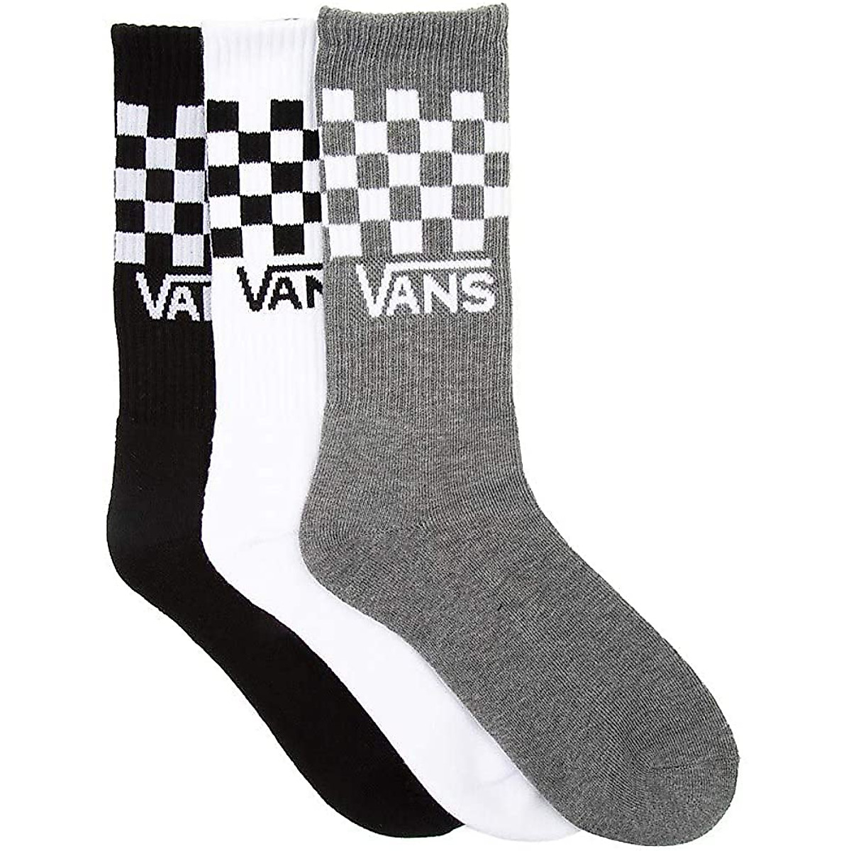 Vans Mens Checkered Crew Socks 3 Pack 9.5-13