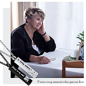 Kenning 8 Pcs Memorial Urn Necklace White Silver Cremation Jewelry for Ashes for Men Women Human Ashes Keepsake Black Blue Stainless Steel Cremation Pendant Bar Locket with Cubic Zirconia