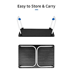 Ruxury Folding Lap Desk Laptop Stand Bed Desk Table Tray, Breakfast Serving Tray, Portable & Lightweight Mini Table, Lap Tablet Desk for Sofa Couch Floor - Black