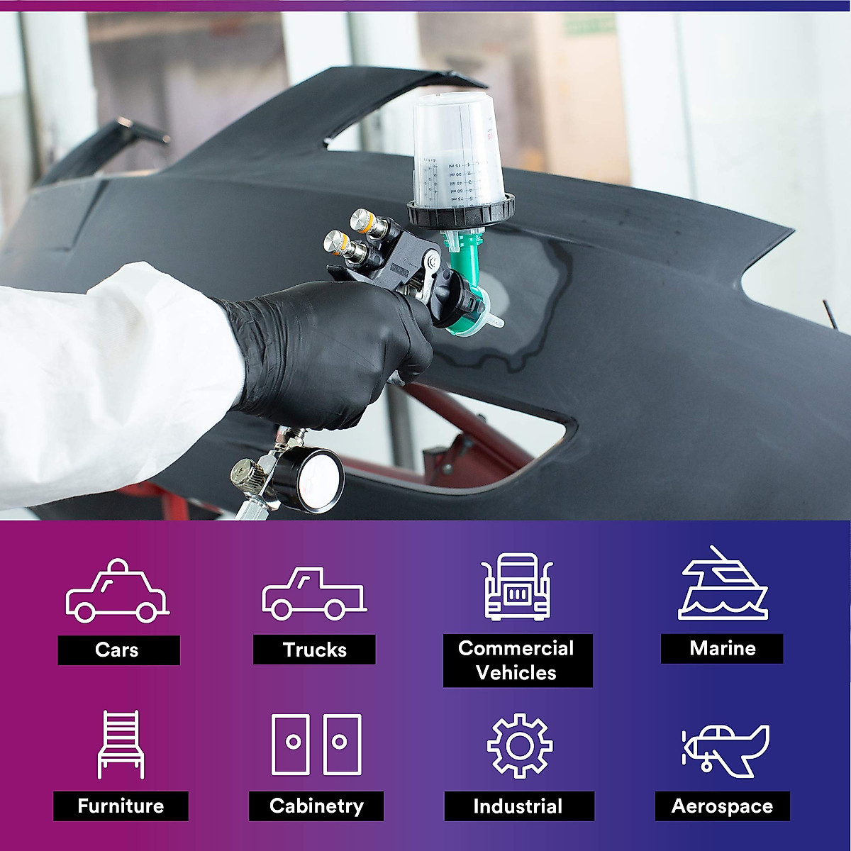 3M PPS (Original Series) Paint Spray Gun Cup Lids and Liners Kit, 16028, Micro, 3 oz, 200-micron Filter, Use w/ Paint Gun for Cars, Furniture, Home, 50 Disposable Lids and Liners, 20 Plugs, 120 Piece