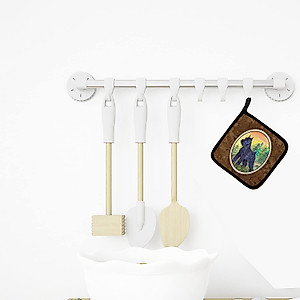 Caroline's Treasures SS1051PTHD Schnauzer Pair of Pot Holders Kitchen Heat Resistant Pot Holders Sets Oven Hot Pads for Cooking Baking BBQ, 7 1/2 x 7 1/2