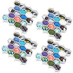 Flytianmy 32Pcs Honeycomb Drawer Organizers Adjustable Partition Storage for Underwear Socks Bras Ties Belts Scarves White Total of 72 Slots