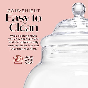 American Atelier Madera Beverage Dispenser Cold Drink Dispenser w/ 3-Gallon Capacity Glass Jug, Leak-Proof Acrylic Spigot in Gorgeous Gift Box Great for Parties, Weddings & More