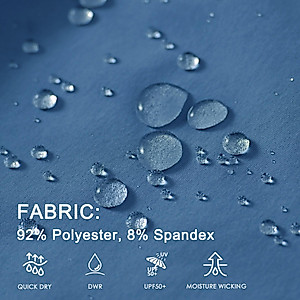 Willit Women's Shorts Hiking Cargo Shorts Quick Dry Golf Active Athletic Shorts 7" Lightweight Summer Shorts with Pockets Ocean Blue L