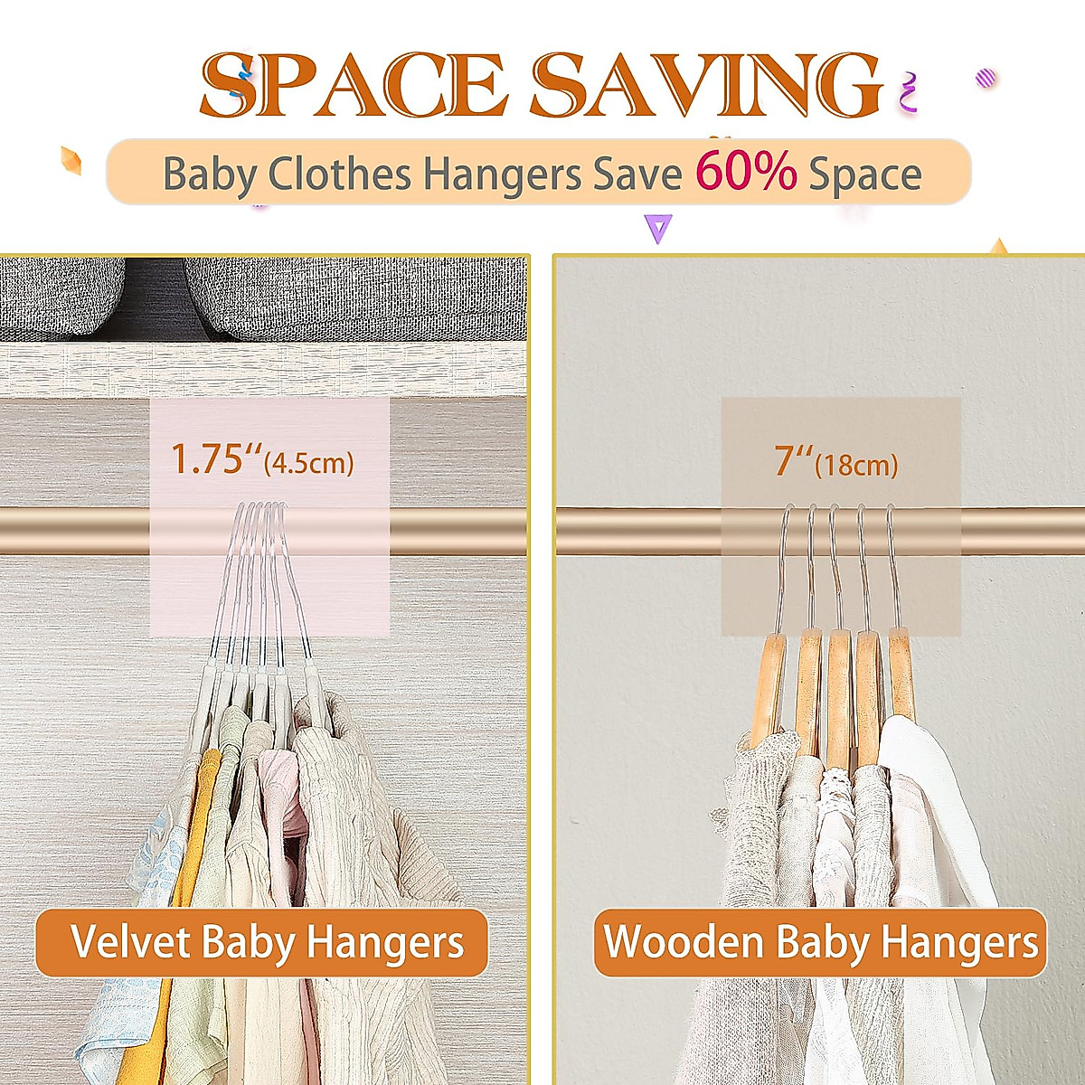 11 Inch Baby Velvet Hangers,16 Pack Velvet Kids Hangers,Non Slip Toddler Infant Hangers,Baby Clothes Hangers for Closet (Ivory)