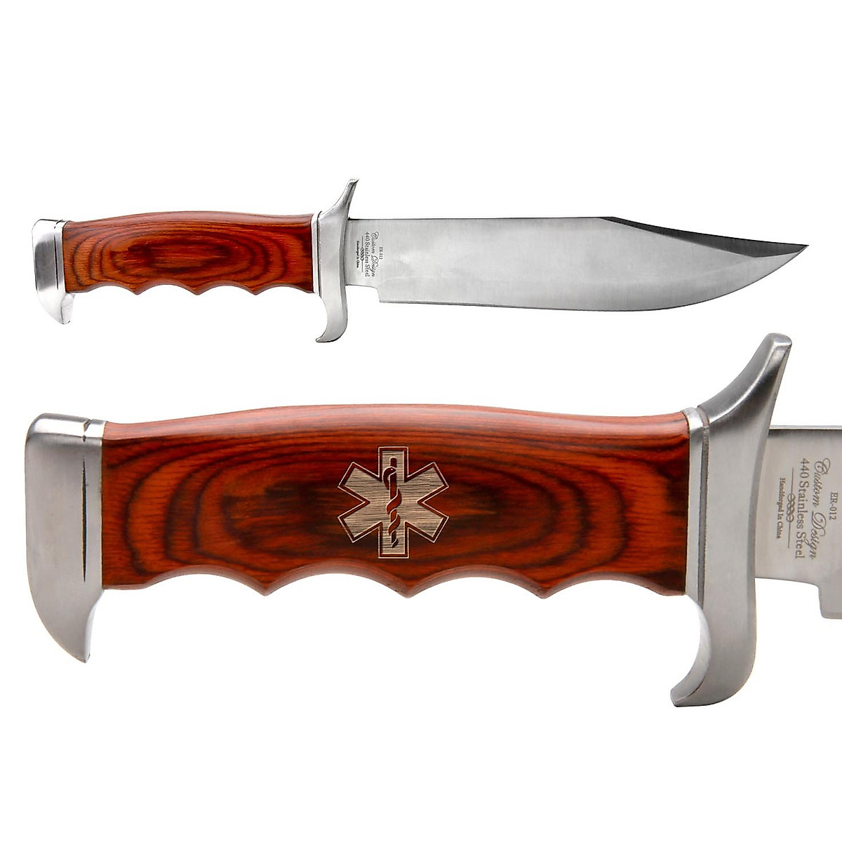 NDZ Performance Elk Ridge Outdoor Hunting Fixed Blade Full Tang Knife EMS Star