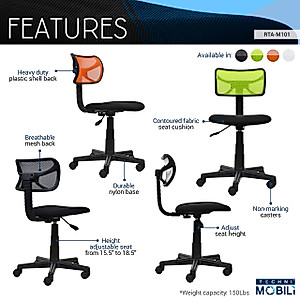 Student Mesh Task Office Chair. Color: White