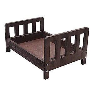 Erthree Baby Photography Bed Baby Photo Props White Wood Doll Bed Detachable Photo Background for Baby Photo Studio