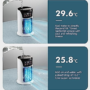 Portable A𝐢r Conditioners, Evaporative A𝐢r Cooler 3 Speeds,USB Personal Evaporative A𝐢r Cooler, Portable Humidifier F𝐚n for Room Kitchen Office Desk Bedroom Camping