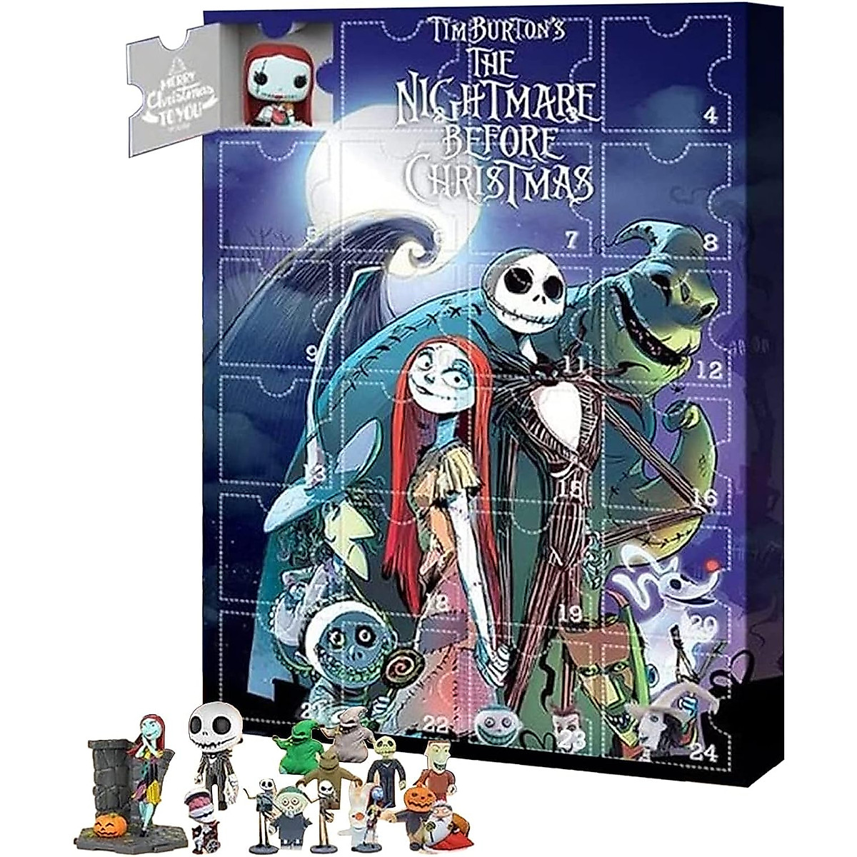 Halloween Advent Calendar 2024, Halloween Horror Figures Advent Calendar, 24Pcs Halloween Countdown Calendar with Surprise Toys, Scary Halloween Doll Collectible Figures Gift (B)