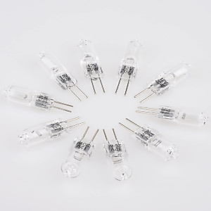 Diximus G4 Low Voltage Halogen Bulbs - 20 Watt Small Light Bulb – 12V Landscape Light Bulbs 20W Bi-Pin Bulb for Under Cabinet Puck Light, Chandeliers, Track Lighting - Warm White 2700K - 10 Pack