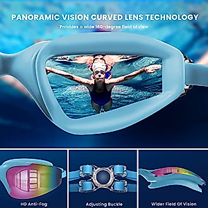 Nabevin Unisex-Adult Swim Goggles Full Protection Vanquisher 2.0 Polarized Anti-fog Anti-ultraviolet