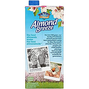 Almond Breeze Dairy Free Almondmilk Unsweetened Original 32 Oz Boxes, 6 Count