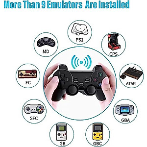 TAMNAN Nostalgia Stick Game- Ultimate Retro Game Console, 20000+ Games, 9 Classic Emulators, 4K HDMI Output, Dual 2.4G Wireless Controller