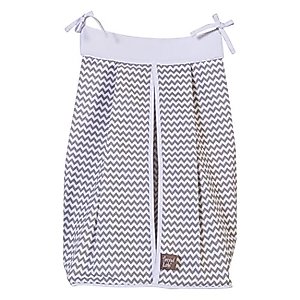 Trend Lab Dove Chevron Diaper Stacker, Gray