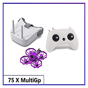 NIRAA FPV Drone Kit Junior Racer 75 Purple Mini Quadcopter Pro Remote Control Toys Flight Controller with Compatible for Caddx Camera HD (Color : Purple RTF)