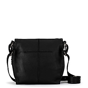 The Sak womens Leather, & Silverlake Crossbody Bag in Leather Casual Purse with Adjustable Strap Zipper Pockets, Black Ii, One Size US