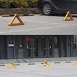 Folding Parking Barrier, Car Parking Pole Triangular, Removable Parking Space Lock, Manual Parking Blocker, Parking Security Bollards,48CM