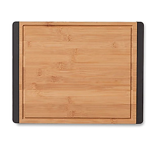 Realm 11" x 15" Bamboo Stronghold Cutting Board | Non-Slip with Juice Groove | Organic Sustainable Premium Bamboo Wood