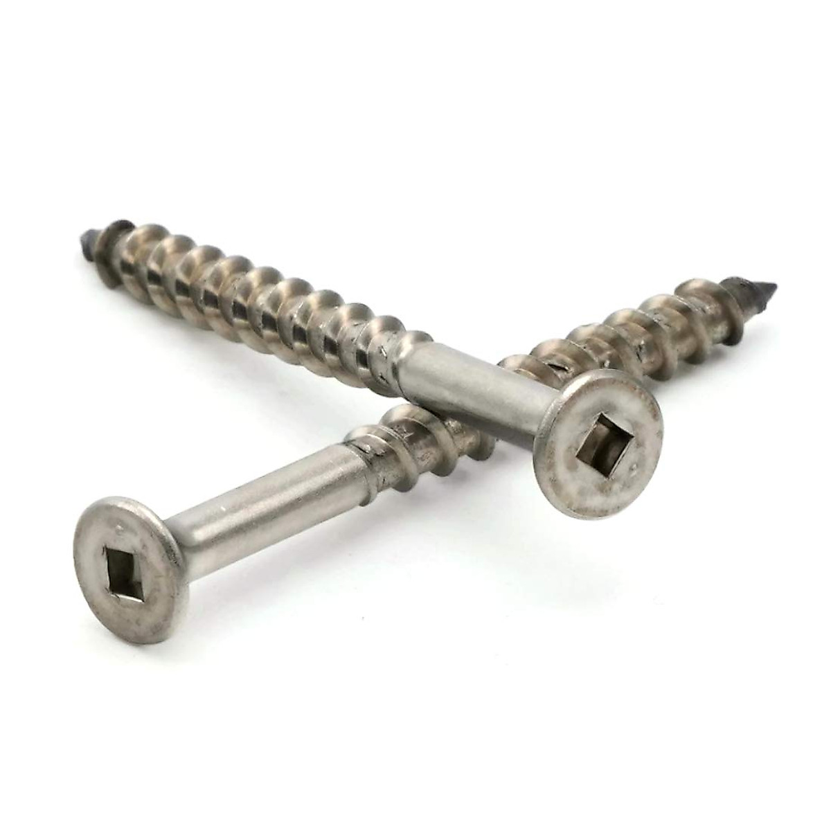 Square Drive Deck Screws 316 Stainless Steel Bugle Head Type 17 Point - #6 x 1-5/8" Qty 100