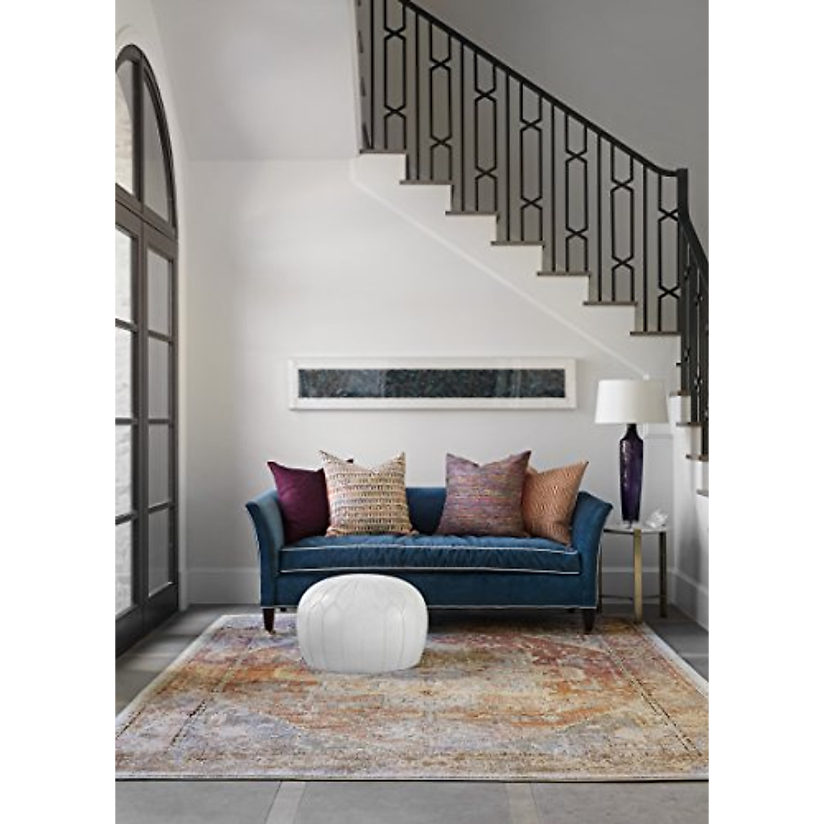 Loloi Javari Berry/Sunrise 2'-6" x 8'-0" Runner Rug