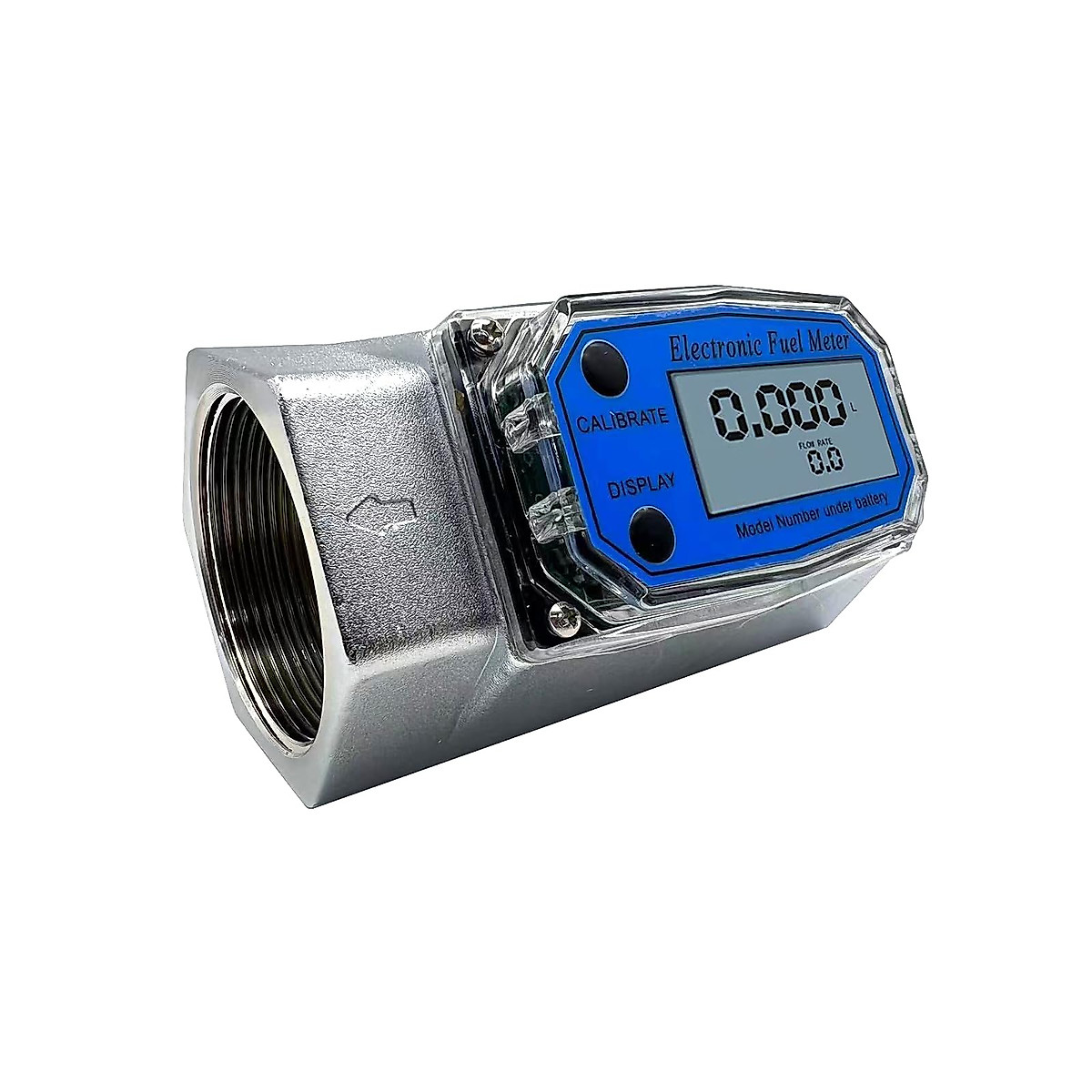 Digital Turbine Flow Meter Fuel Flow Meter Electronic 2 Inch Fuel Meter with Digital Display Gas Oil Fuel Flow Meter Water Flow Meter ±1% Accuracy for for Measure Diesel Kerosene and Water