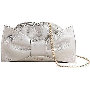 Ted Baker London NISNIA-Bow Clutch Bag, Silver