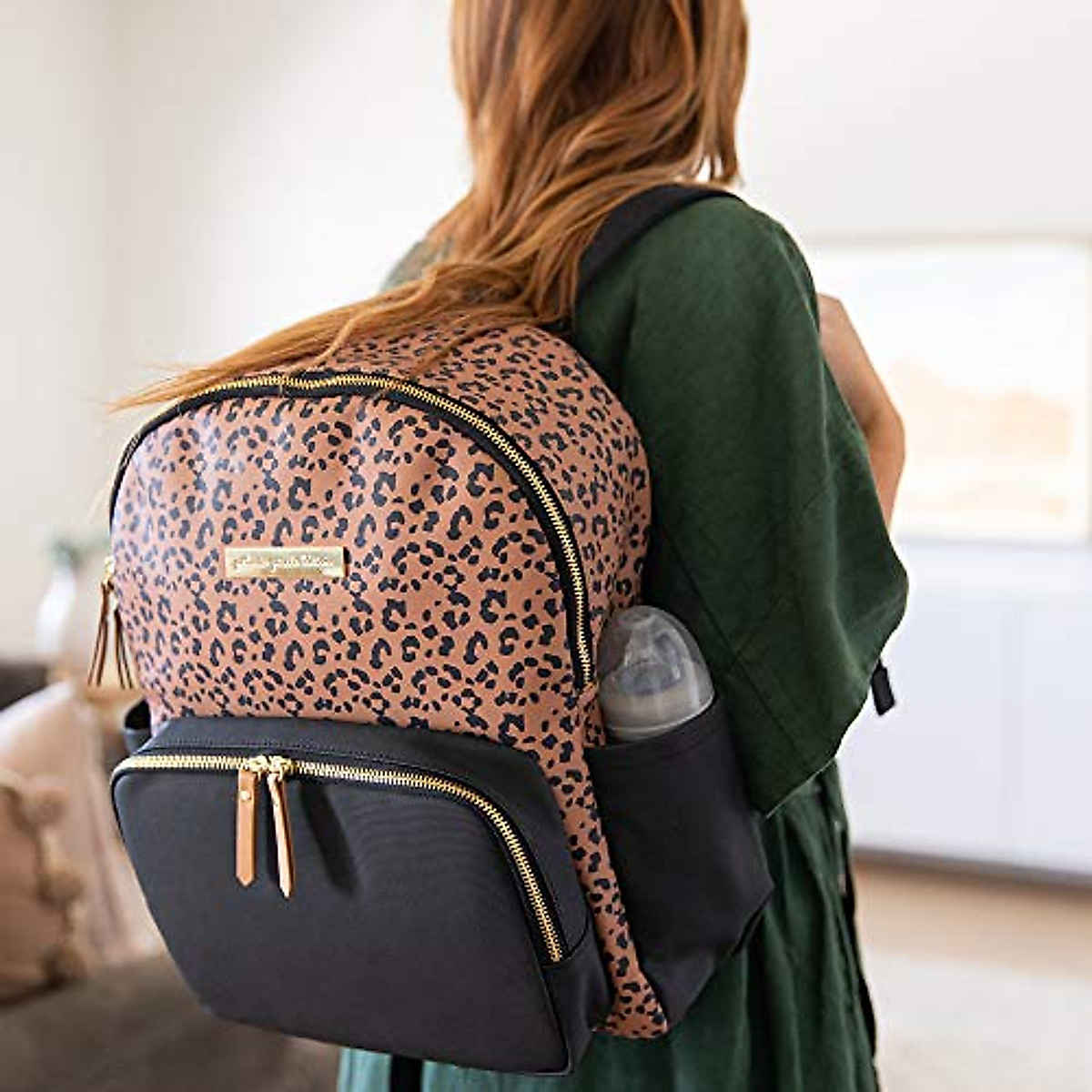 Petunia Pickle Bottom District Backpack | Baby Bag | Baby Diaper Bag for Parents | Baby Backpack Diaper Bag | Stylish, Spacious Backpack for On-The-Go Modern Moms & Dads | Shower Gift | Leopard/Black